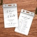 Wedding Room Key Card Tag Template, Wedding Itinerary Agenda, Printable ...