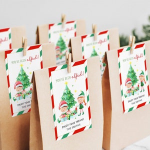 You've Been Elfed Tag, Christmas Elf Gift Tag Template, Printable ...