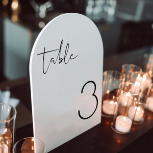 Arch Table Numbers for Wedding, Arched Table Numbers Printable ...