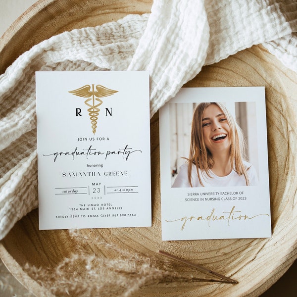 Graduation Invitation Bsn Rn - Etsy