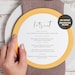 CIARA | Round Menu Template, Minimalist Wedding Circle Menu Cards, Menu ...