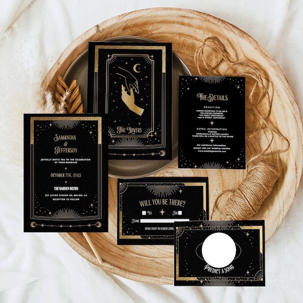 Tarot Wedding Invitations - Etsy
