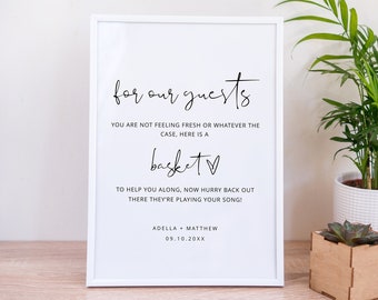 For Our Guests - Bathroom Basket Sign - Etsy