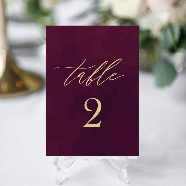 Table Number Cards - Etsy