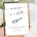 Message in A Bottle Sign Template, Minimalist Wedding Advice Sign ...