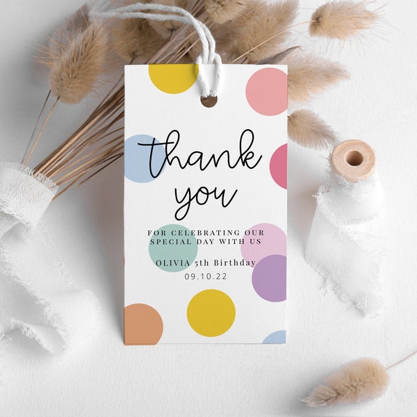 Polka Dot Thank You - Etsy