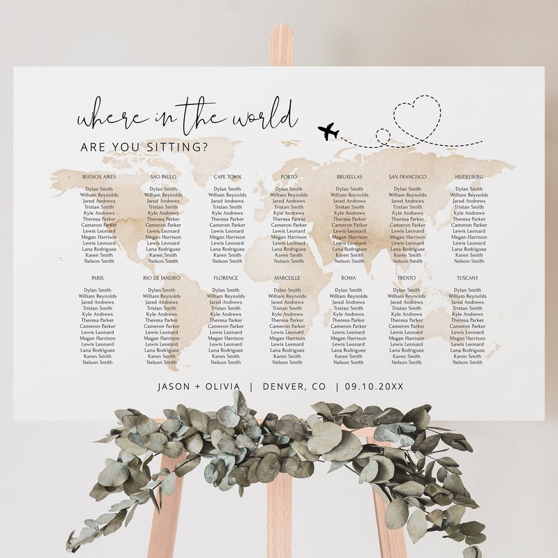 World Seating Chart - Etsy