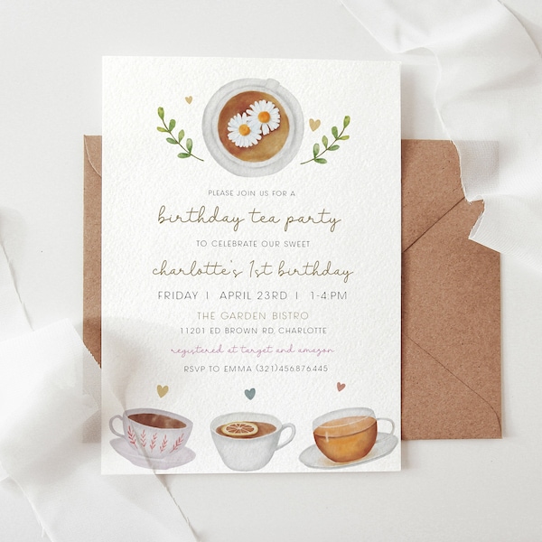 High Tea Invitation - Etsy