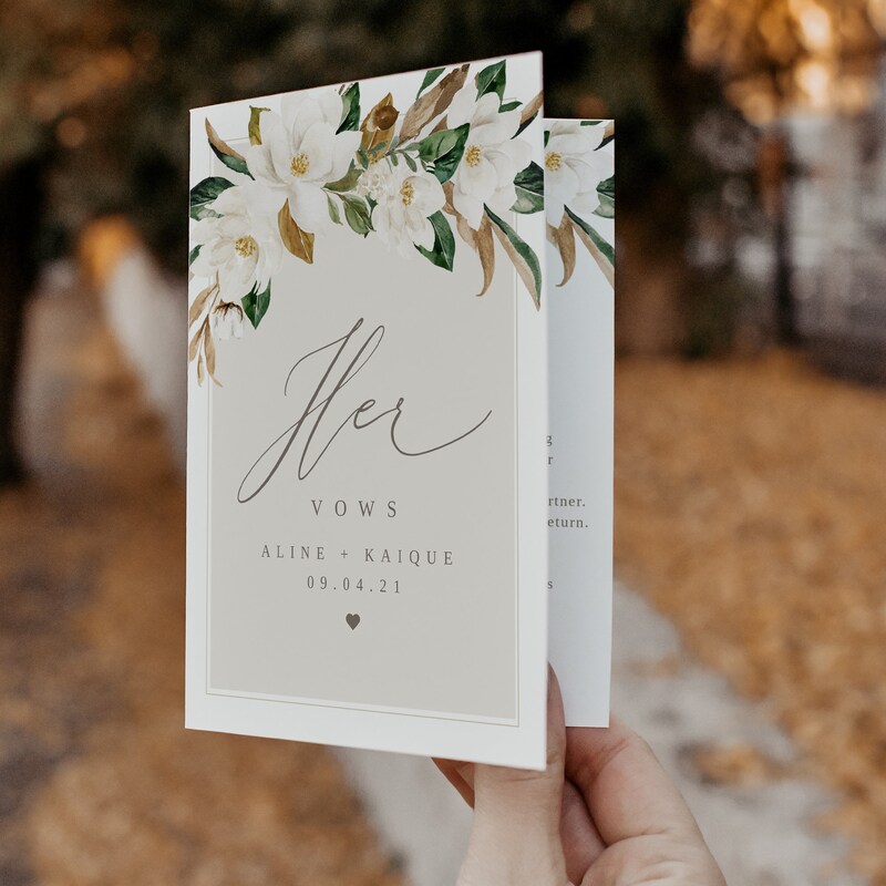 Vows Booklet - Etsy