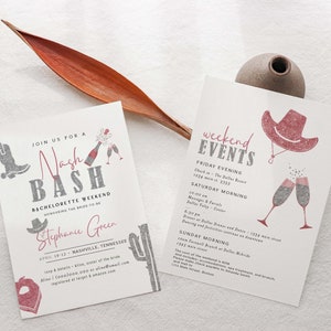 Nash Bash Itinerary Template, Nash Bash Bachelorette, Nashville ...