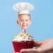 Chefs Hat Cupcake Toppers, Chef's Hat Baker Party Birthday Cupcake ...