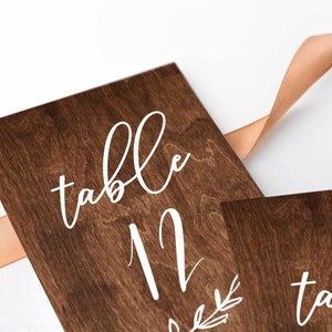 Rustic Wedding Table Numbers, Rustic Table Numbers Instant Download ...