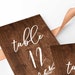 Rustic Wedding Table Numbers Rustic Table Numbers Instant - Etsy