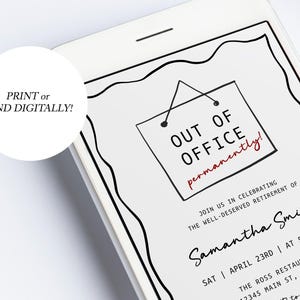 Retirement Invitation Template, Retirement Party Invite, Retirement ...