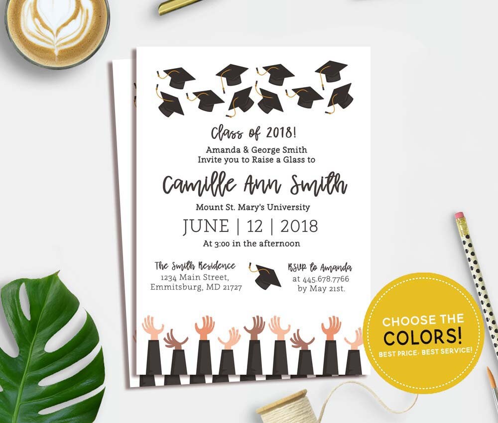 Graduation Invitation Graduation Invitation Boy Graduation | Etsy