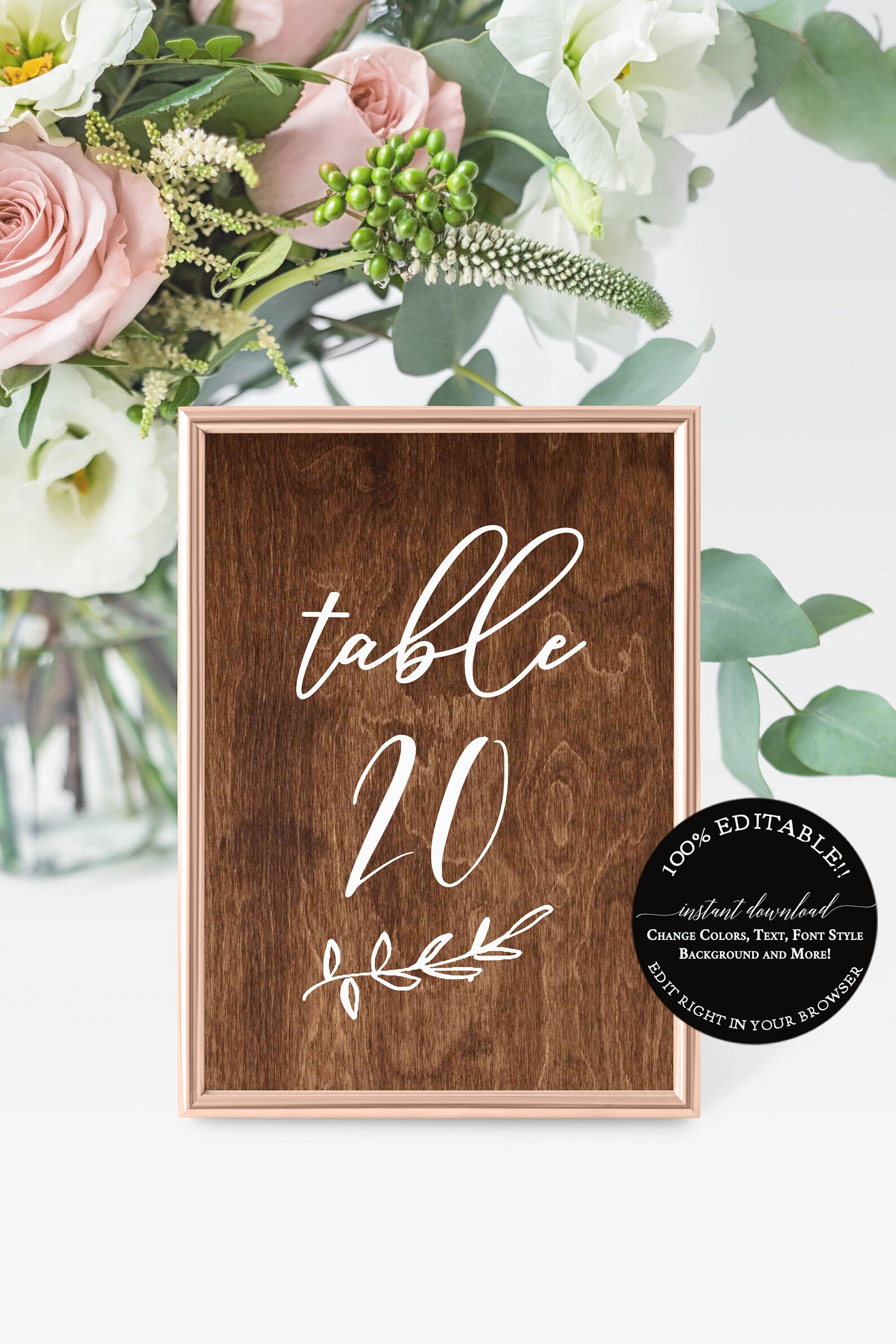 Rustic Wedding Table Numbers Rustic Table Numbers Instant | Etsy