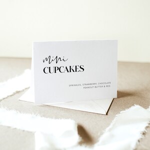 Buffet Card Template, Minimalist Buffet Card, Modern Wedding Buffets ...