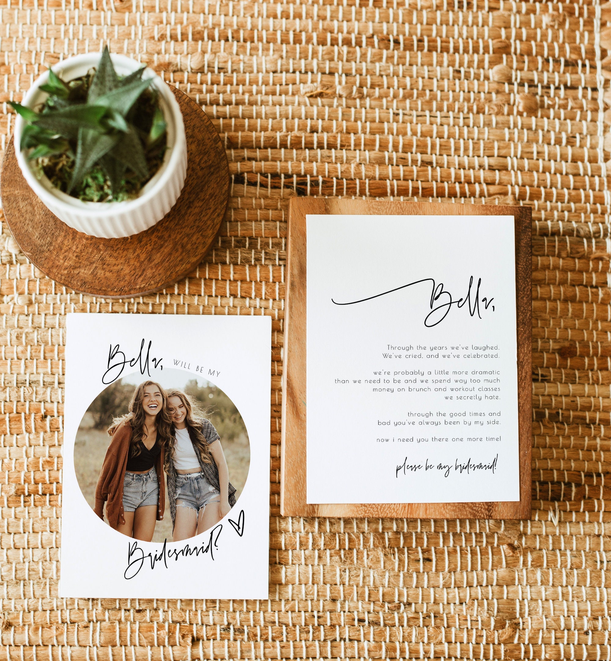 Bridesmaid Proposal Card Template