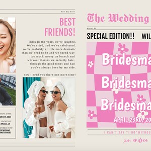 Newspaper Bridesmaid Proposal Template, Unique Bridesmaid Proposal ...