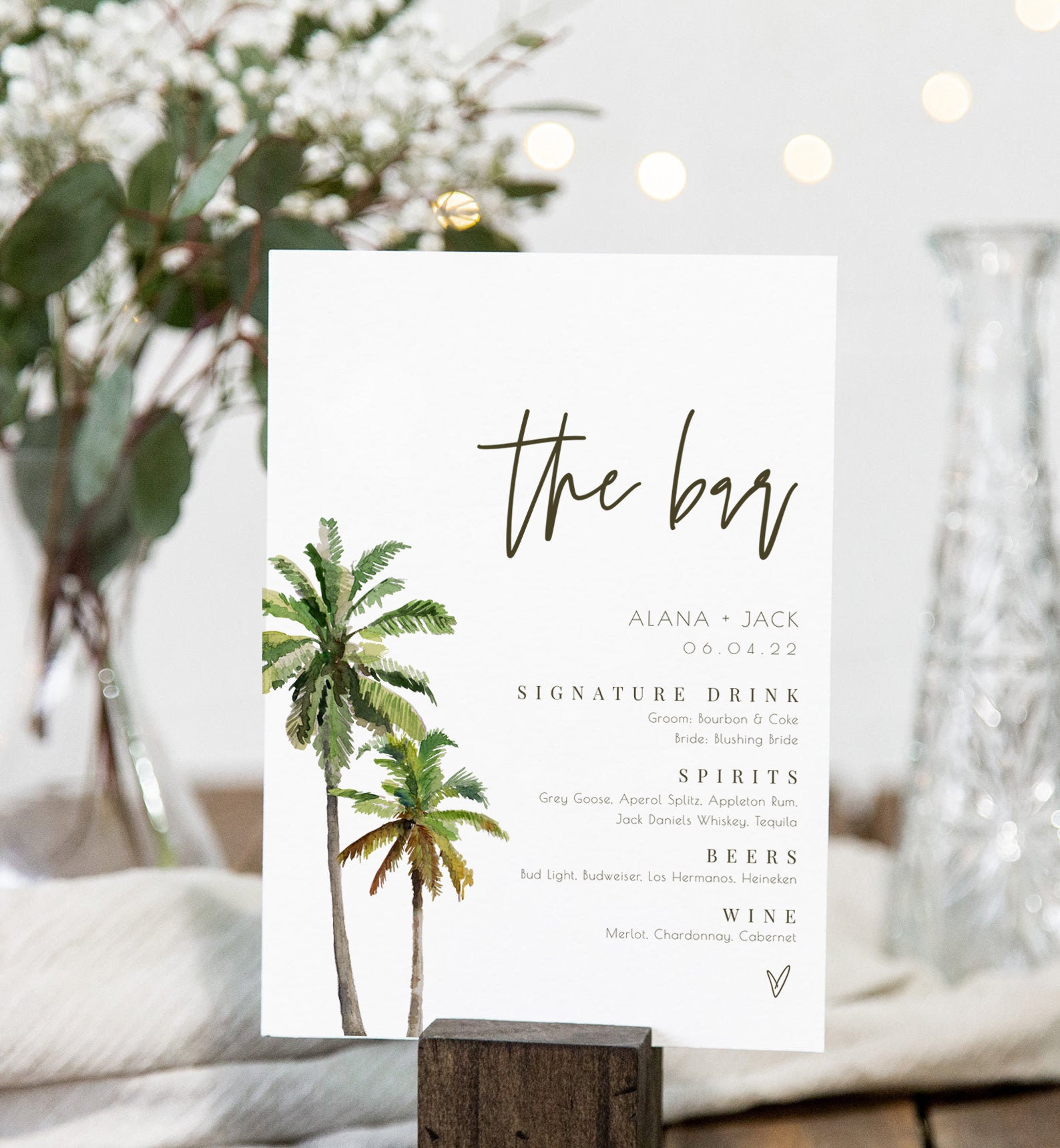 Clairo Tropical Bar Menu Tropical Bar Menu Sign Bar Menu - Etsy