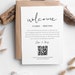 Wedding Welcome Letter Template QR Code Itinerary, Wedding Welcome Bar ...
