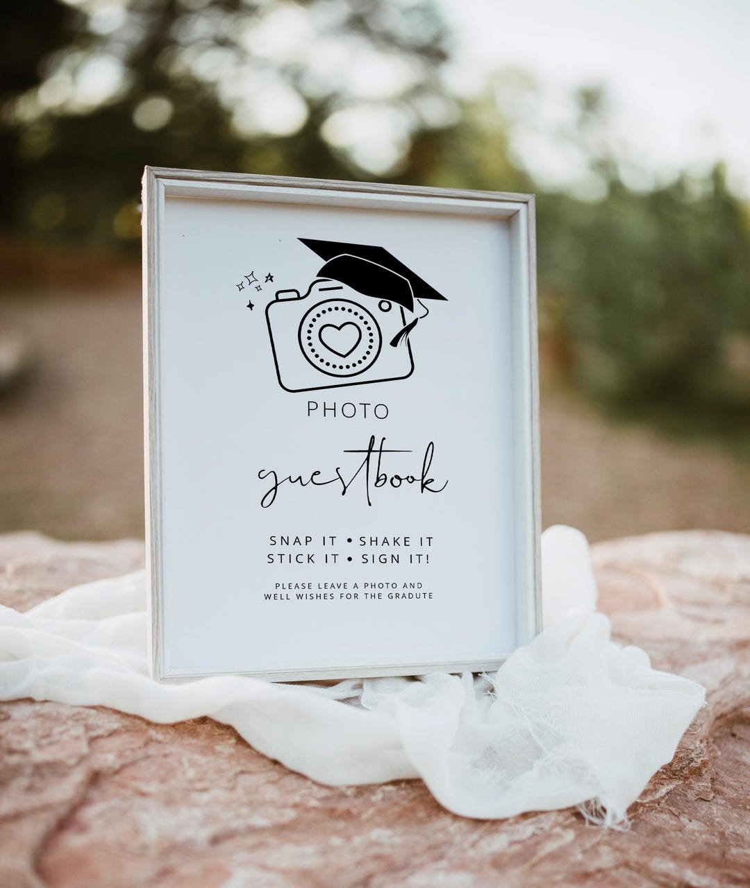 Photo Guestbook Sign for Graduation Party, Photo Sign Our Guestbook ...