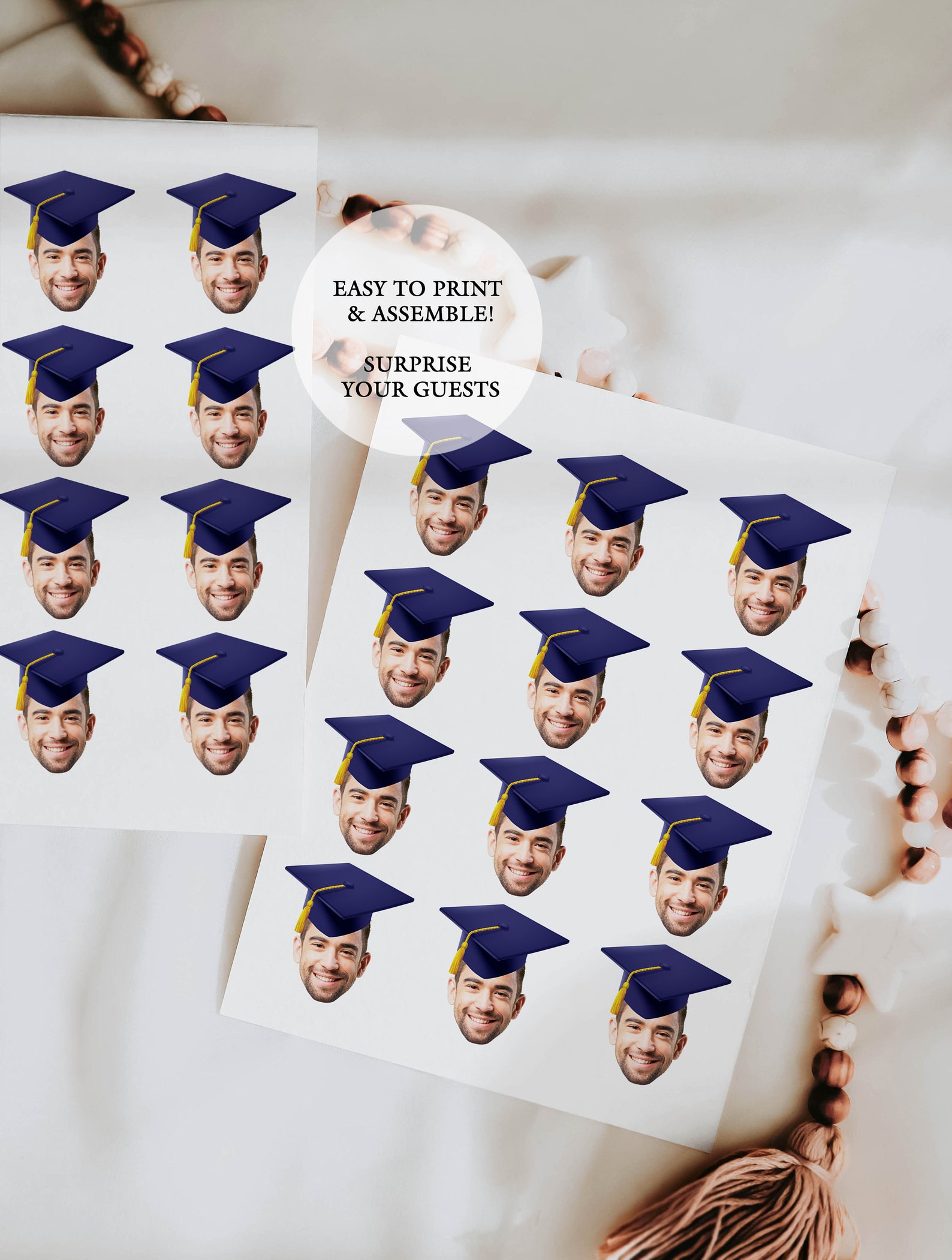 Graduation Hat Cupcake Toppers Graduation Party Decorations - Etsy