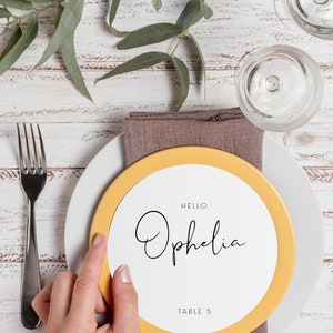 CIARA | Round Menu Template, Minimalist Wedding Circle Menu Cards, Menu ...