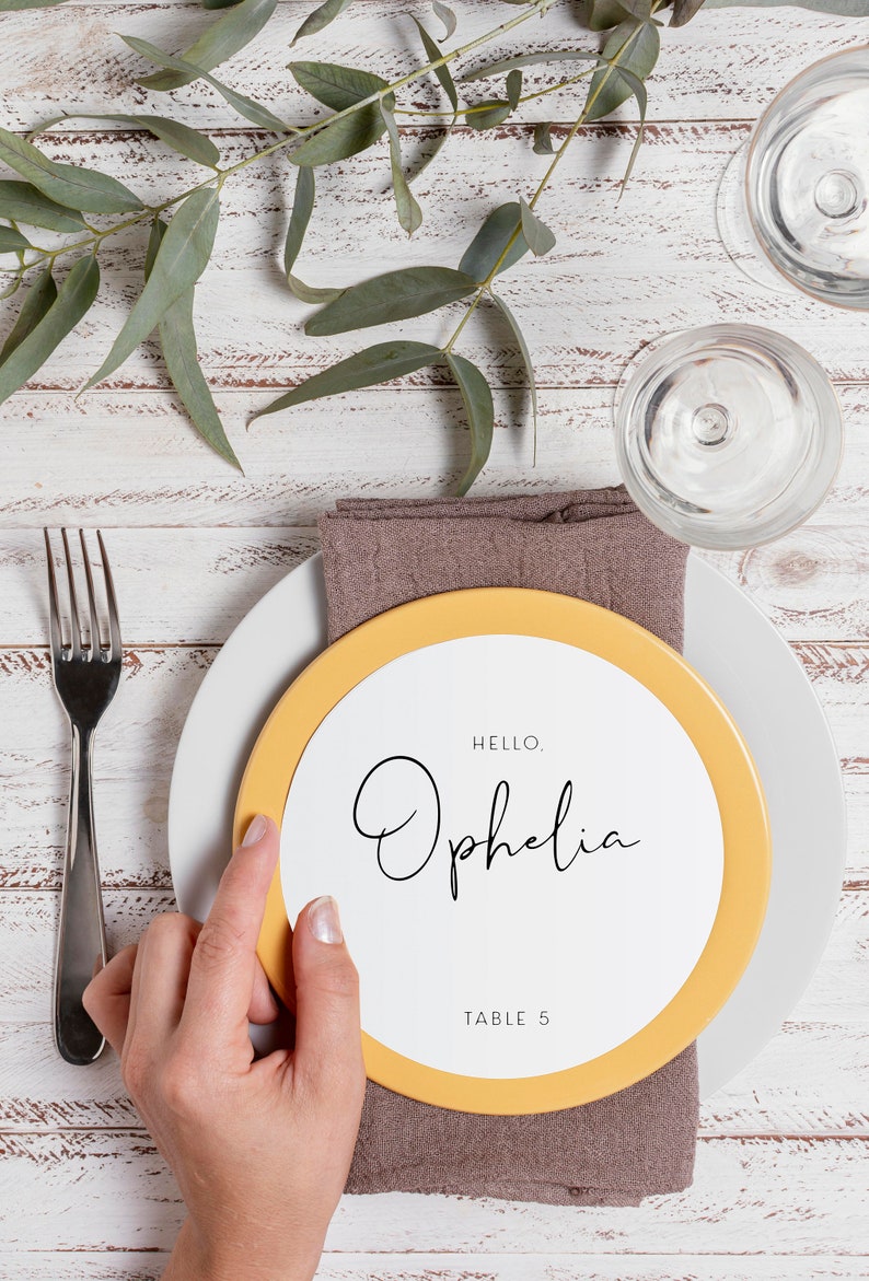 CIARA Round Menu Template Minimalist Wedding Circle Menu - Etsy