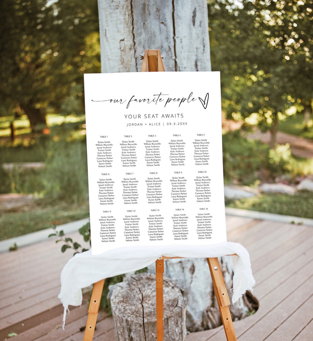 Modern Wedding Seating Chart, Minimalist Seating Chart, Boho Wedding ...
