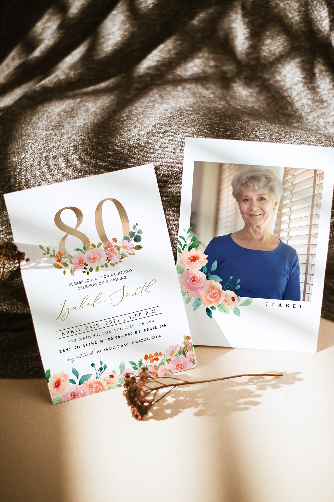 80th Birthday Invitation Elegant 80th Birthday Invitation - Etsy