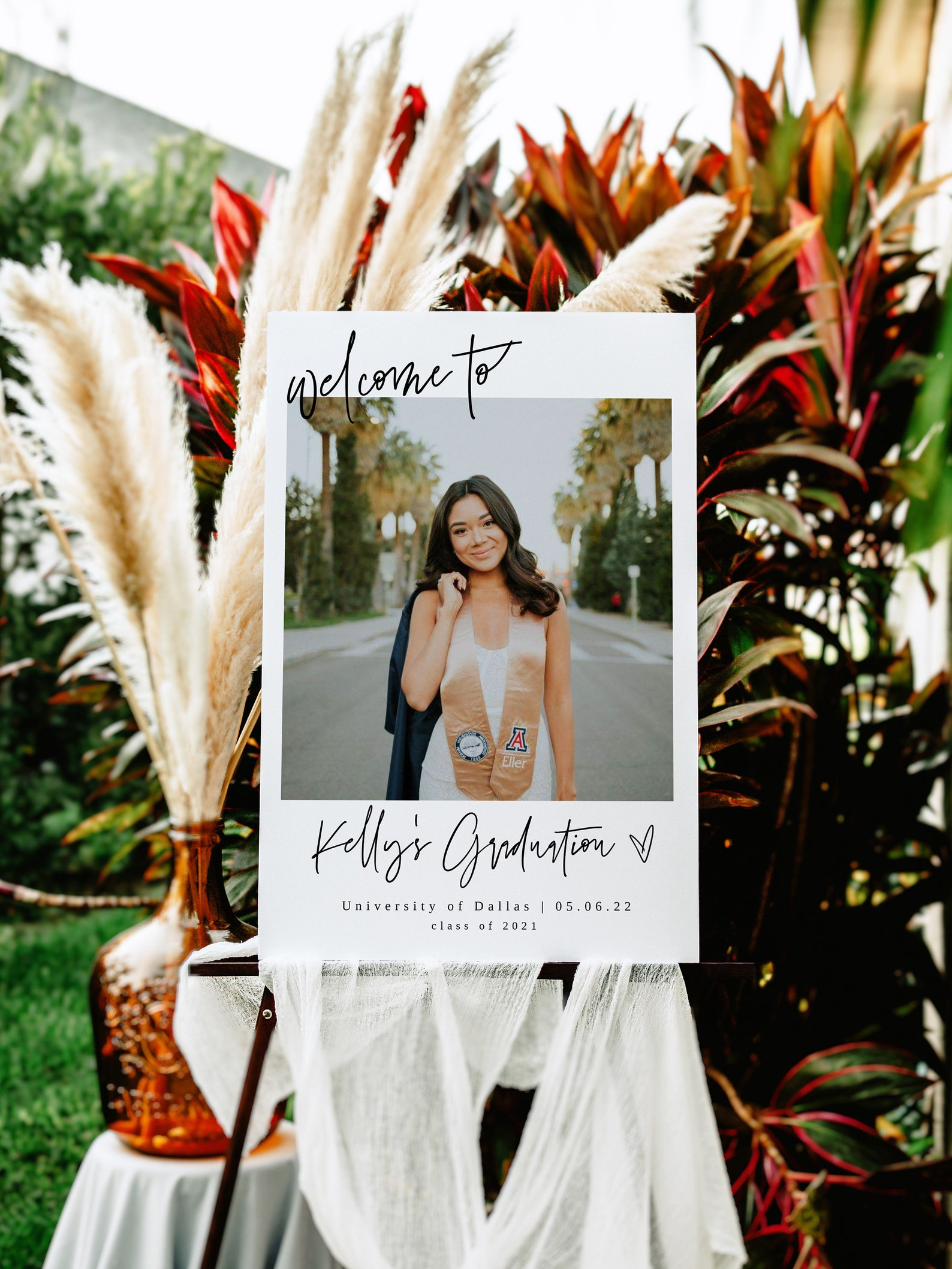 Graduation Welcome Sign Template Editable Graduation Welcome - Etsy