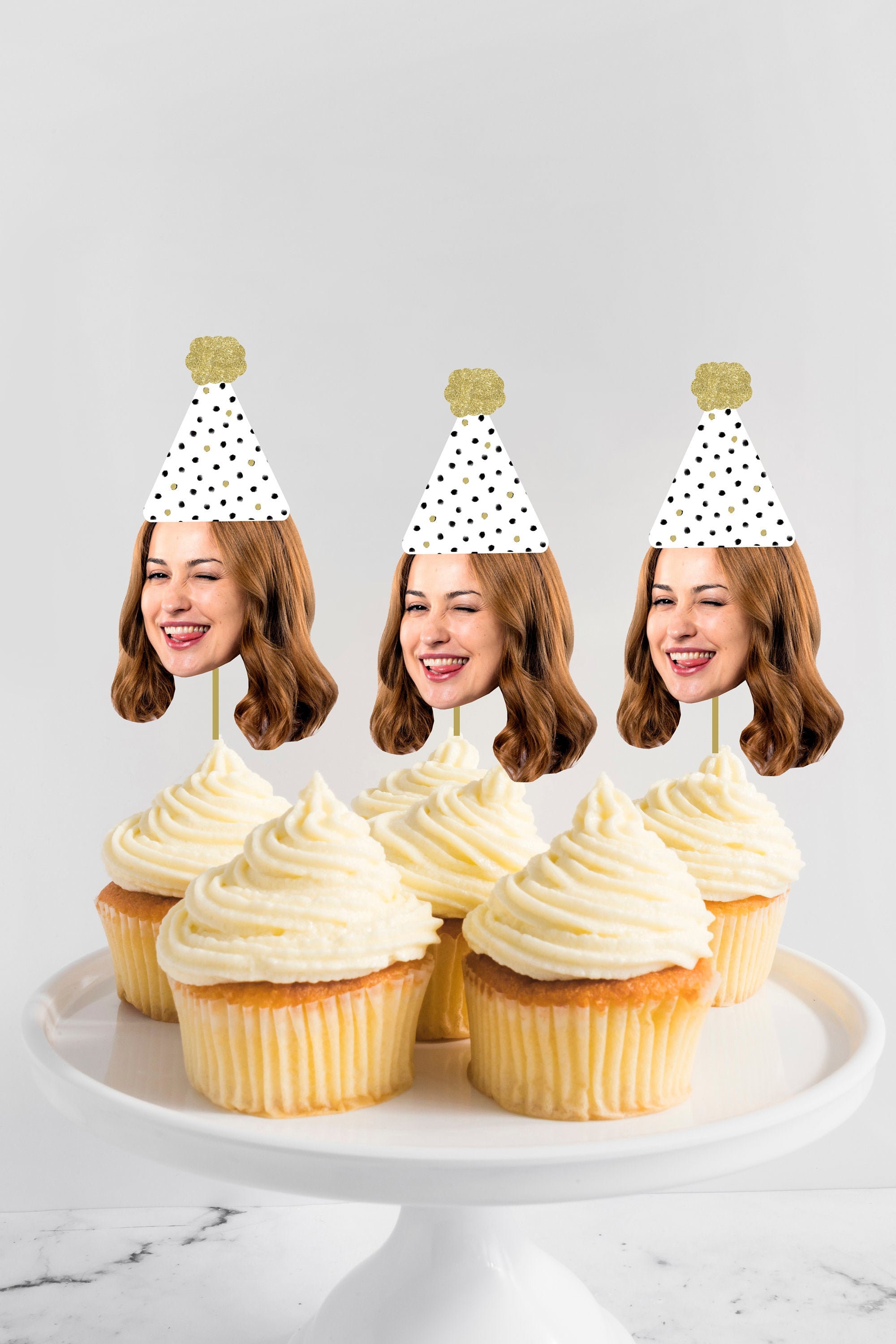 Paper & Party Supplies Custom Photo Cupcake Topper Birthday Cupcake ...