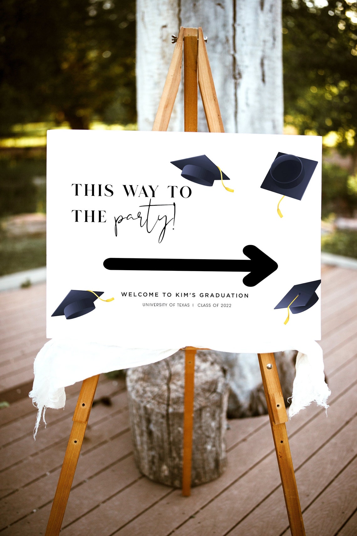 This Way to the Graduation Party Modern Graduation Welcome - Etsy