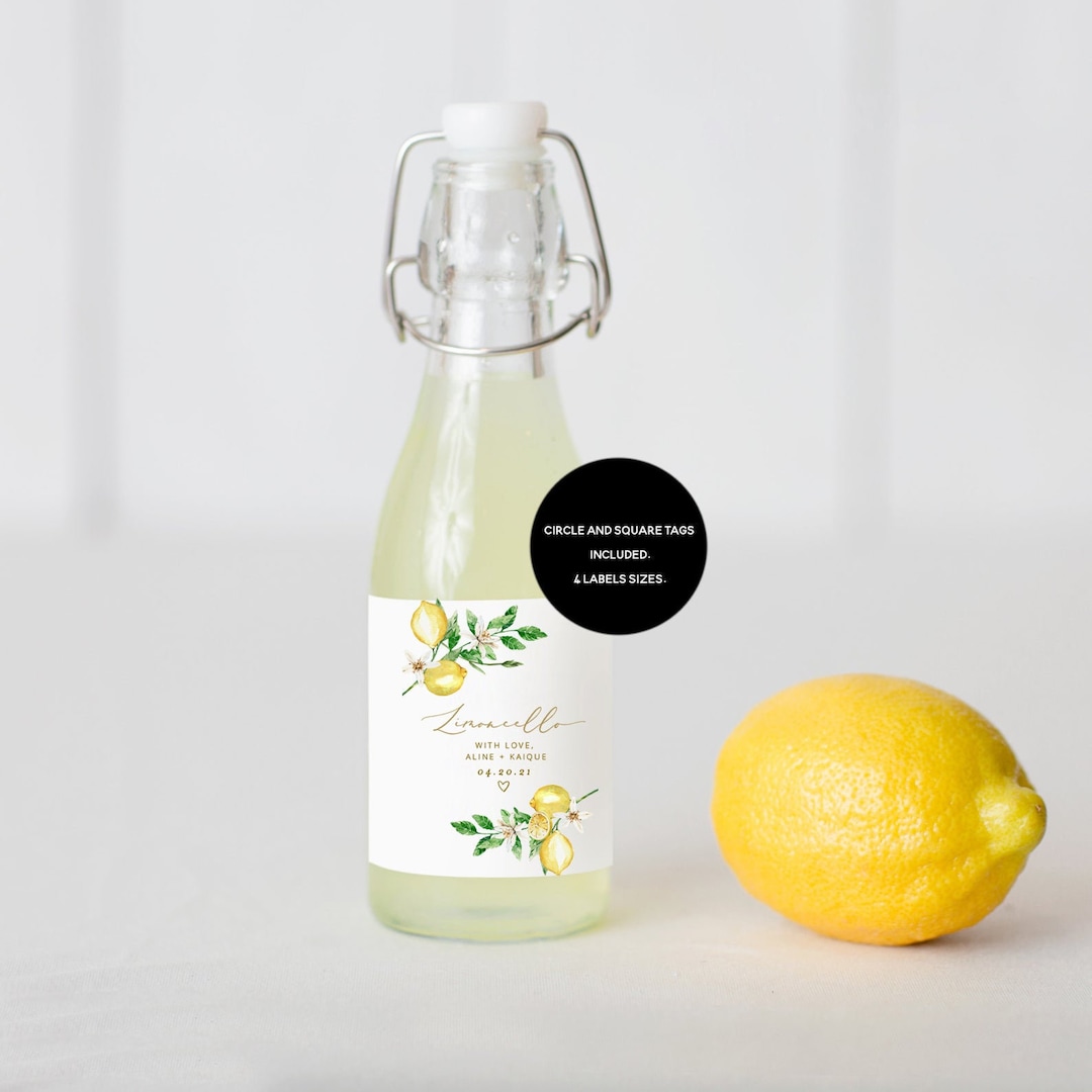 Clementine | Limoncello Bottle Label, Wedding Limoncello Bottle ...