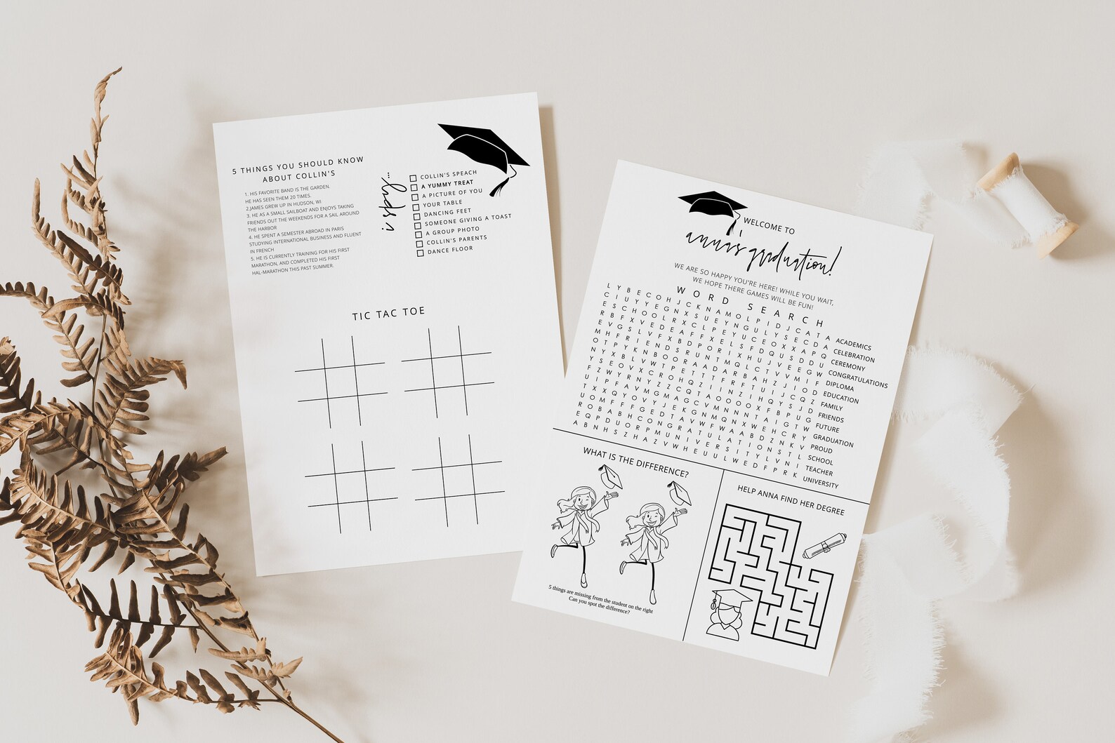 Graduation Games for Family Graduation Party Games I Spy - Etsy