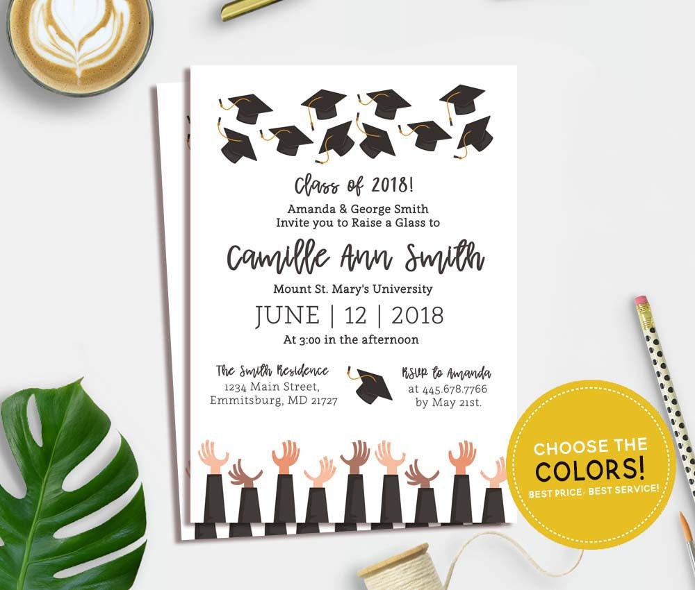 Graduation Invitation Graduation Invitation Boy Graduation | Etsy