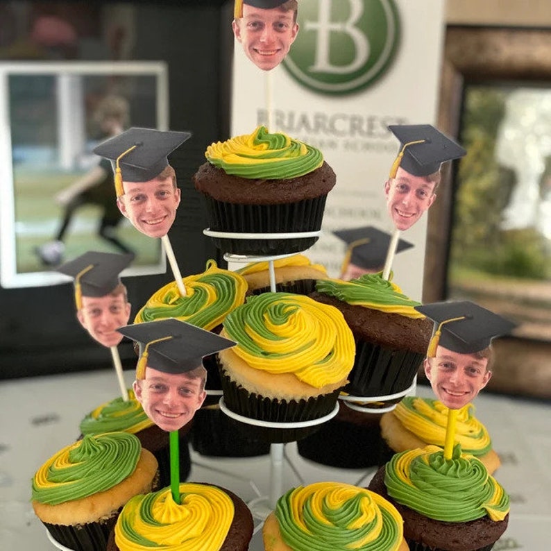 Graduation Hat Cupcake Toppers Graduation Party Decorations - Etsy