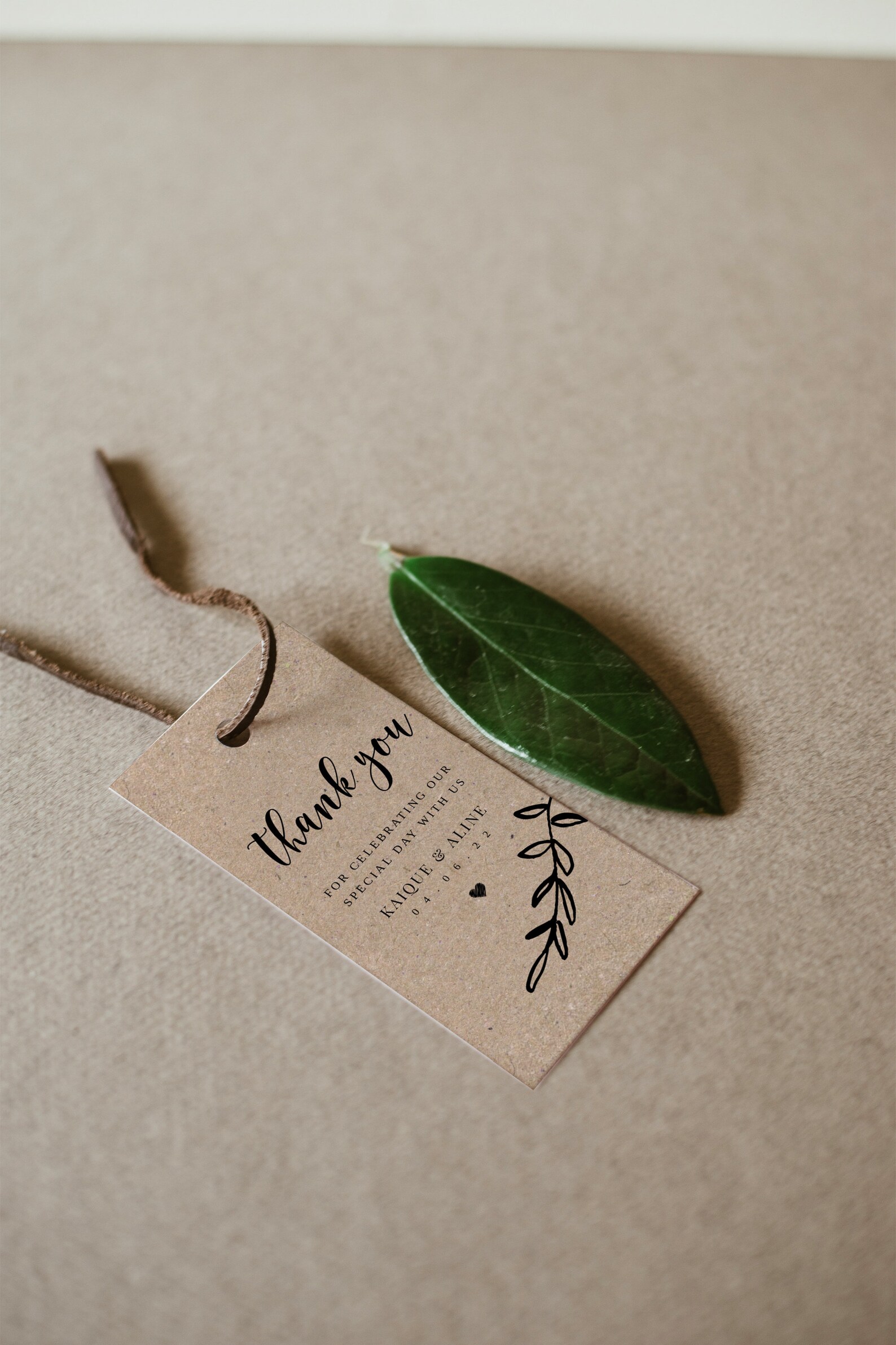 Rustic Wedding Thank You Tag Template Thank You Tags for - Etsy