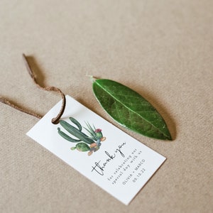 Cactus Favor Tag Template, Cactus Wedding Favor Tag, Cactus Gift Tag ...