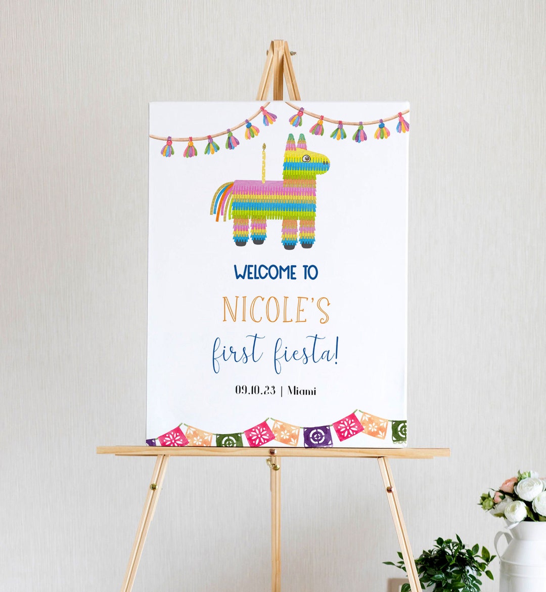 Fiesta Welcome Sign Template, Welcome Sign Party Mexican Fiesta, Let's ...