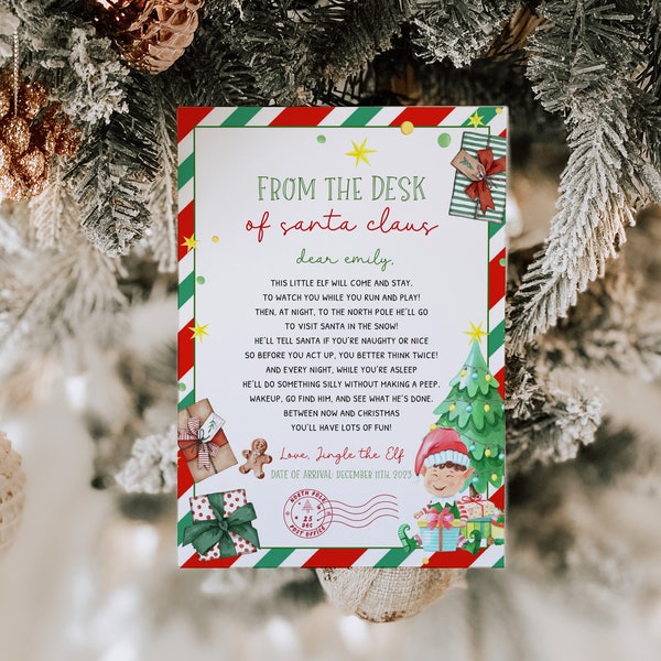 First Time Elf Arrival Letter - Etsy