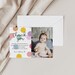 Rainbow Polka Dots Photo Thank You Card, Rainbow Birthday Photo Thank ...