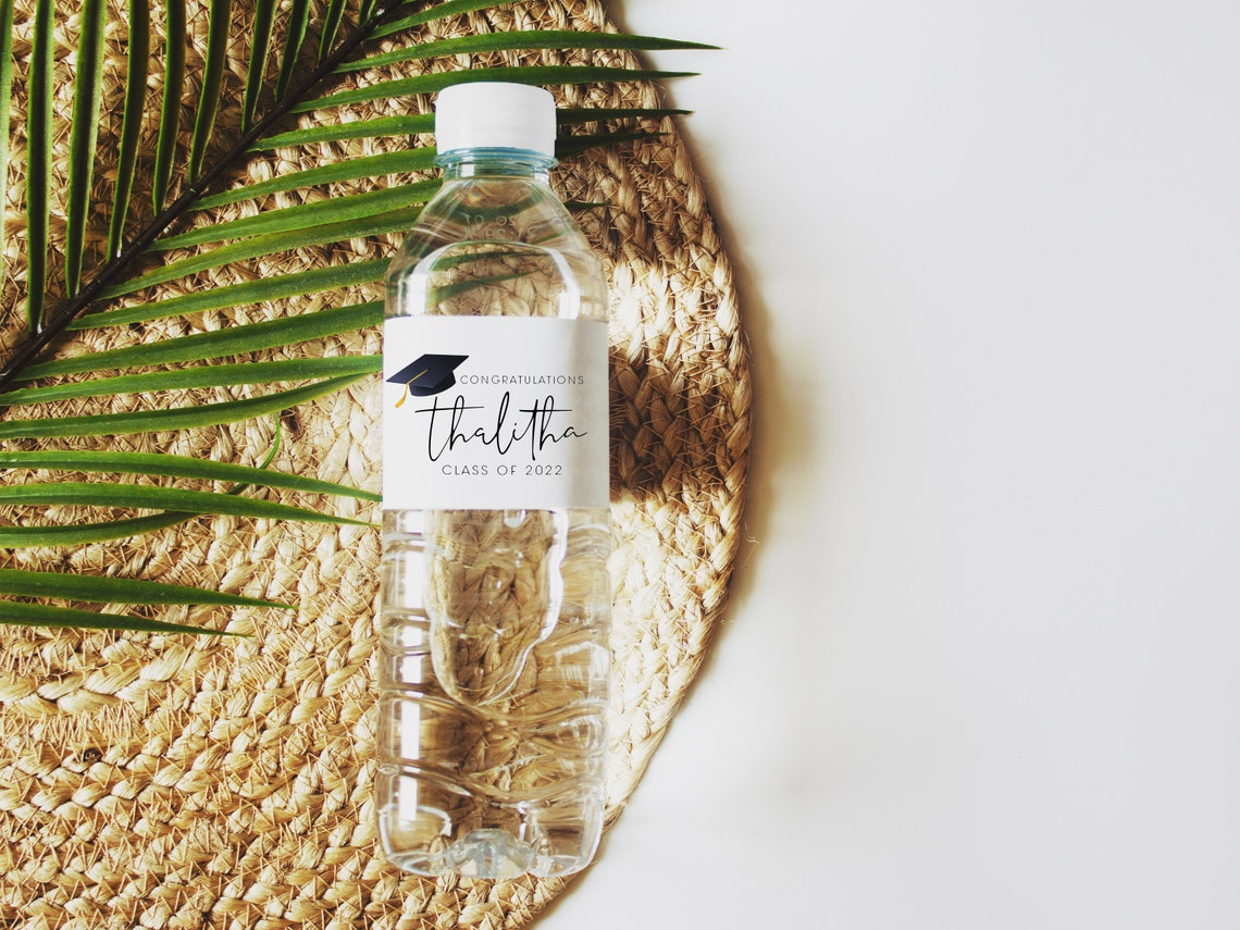 Water Bottle Labels Graduation Template Graduation Party - Etsy