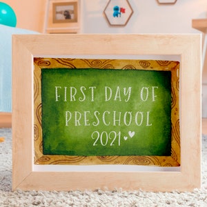First Day of Preschool Sign, First Day of School Sign, Printable ...