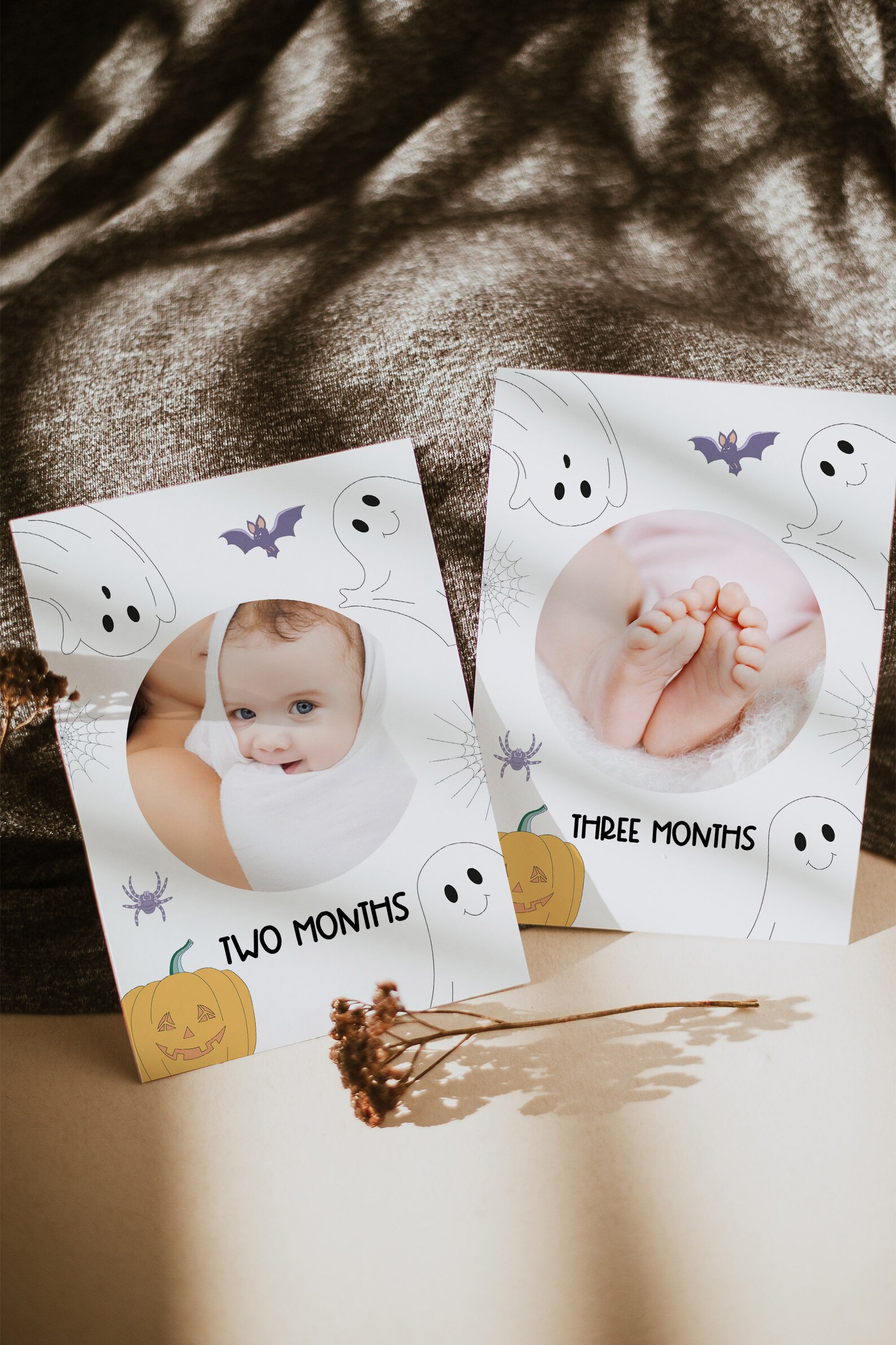 Halloween Milestone Monthly Banner, Halloween 1st Birthday Milestone ...
