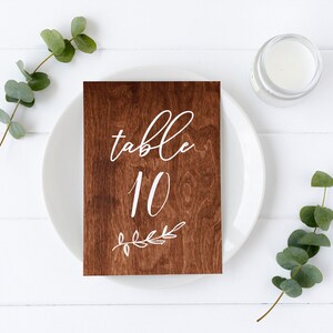 Rustic Wedding Table Numbers, Rustic Table Numbers Instant Download ...