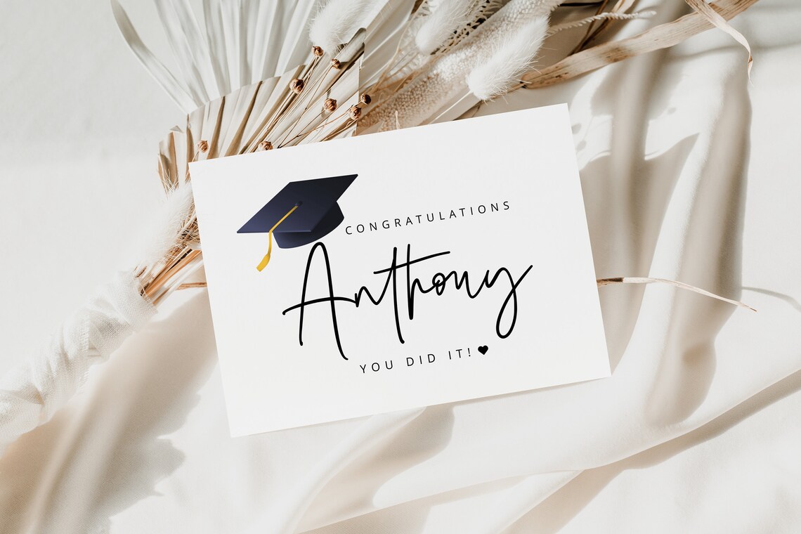Graduation Congratulations Card Template, Congrats Graduation Card ...