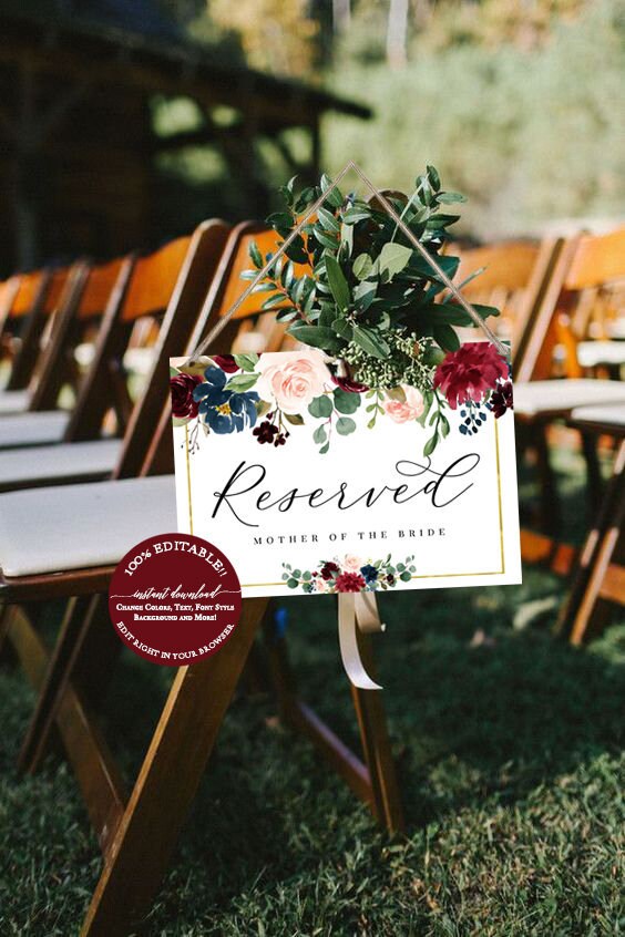 reserved-wedding-sign-template-fall-wedding-reserved-sign-etsy