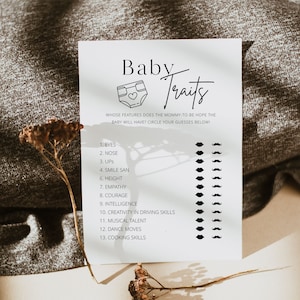 Baby Traits Game Template, Baby Trait Mom or Dad Guess Who, Mommy or ...